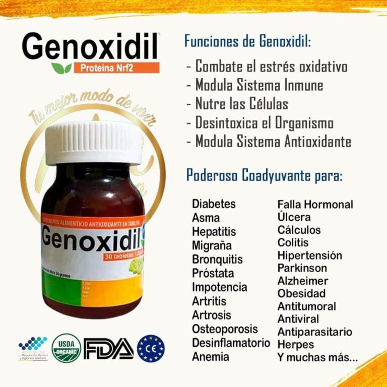 GENOXIDIL 30 CAPSULAS - 1,2 GRAMOS - Sanate Chile